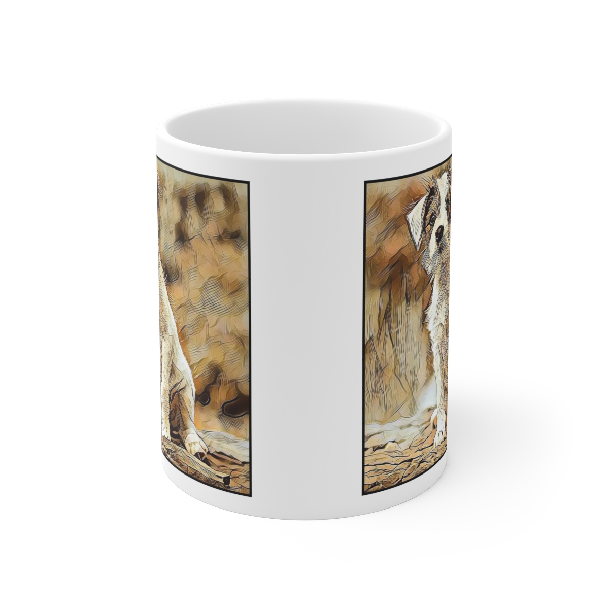Custom Parson Russell Terrier Dog Mug - Coloromo Art Style Hairy Styles ...