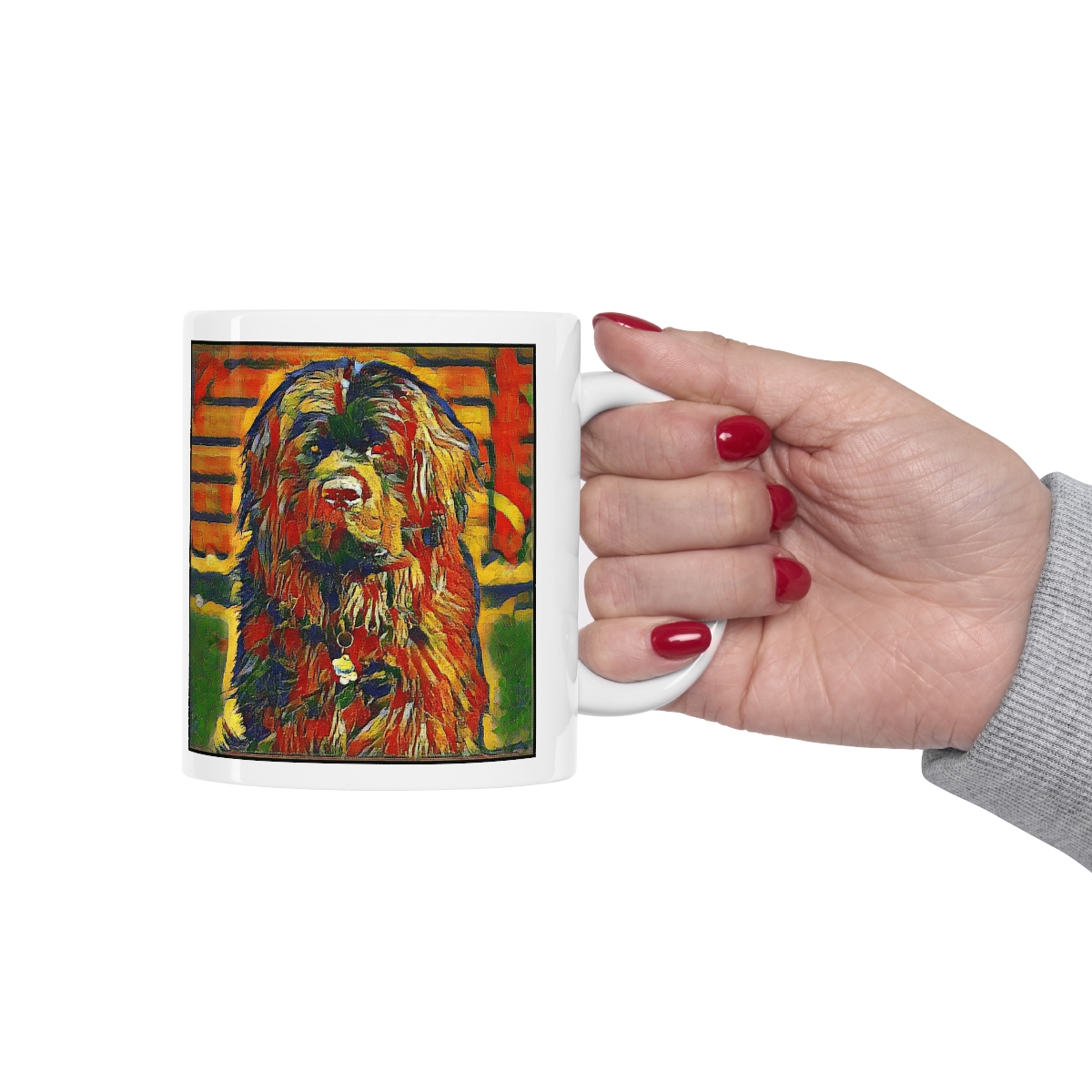 Custom Newfoundland Dog Mug - Coloromo Art Style Garden Veggie | Coloromo