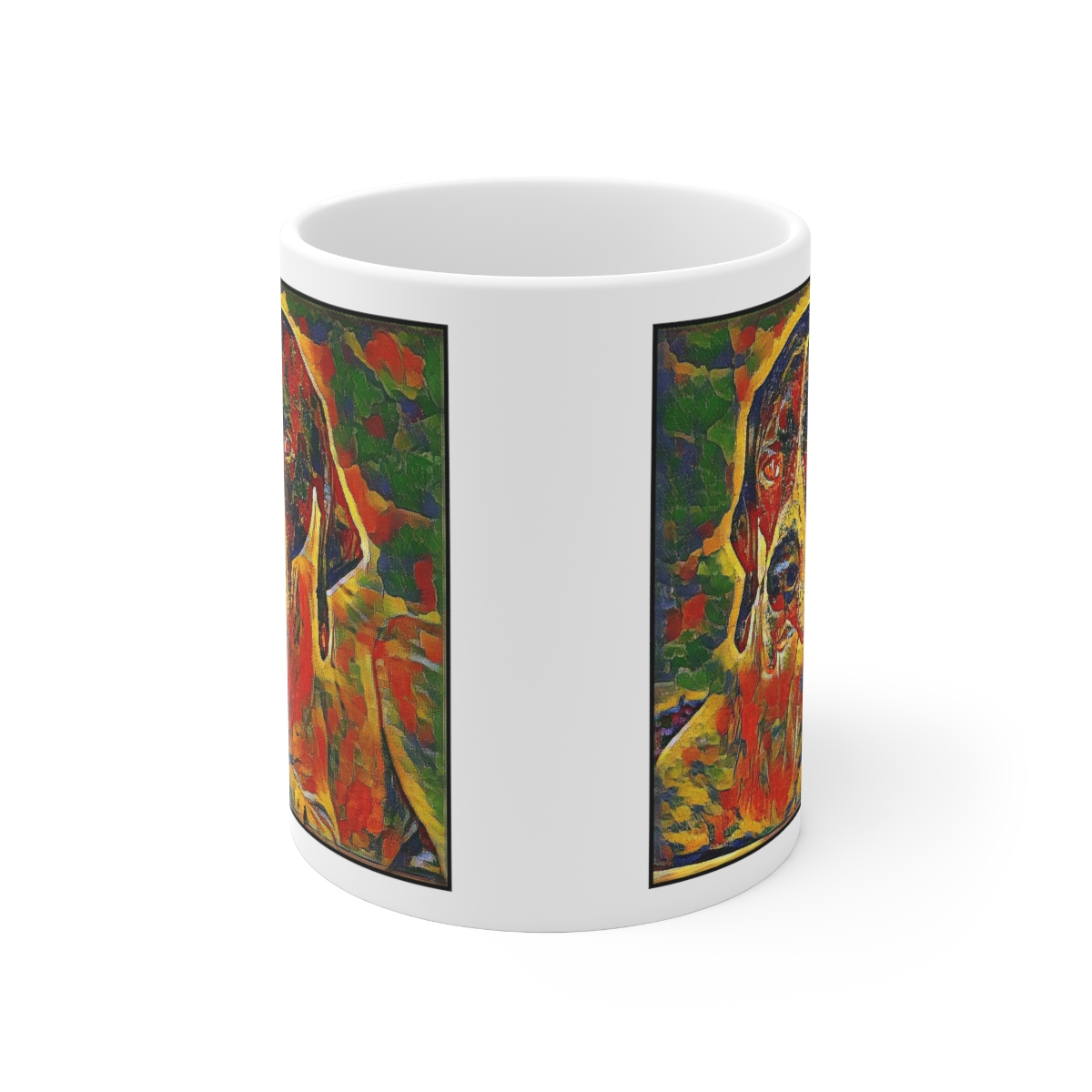 Custom Pointer Dog Mug - Coloromo Art Style Garden Veggie | Coloromo