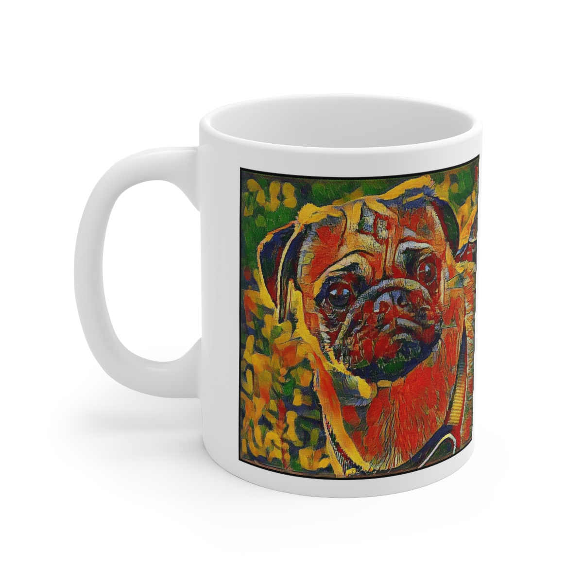 Custom Pug Dog Mug - Coloromo Art Style Garden Veggie | Coloromo
