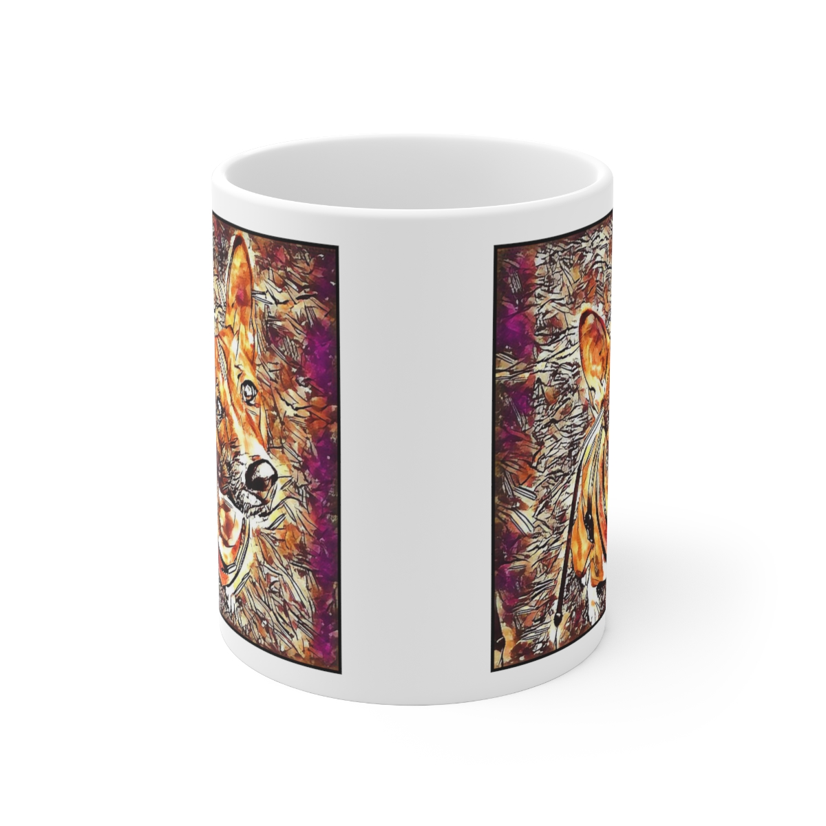 Custom Basenji Dog Mug - Coloromo Art Style Hipster | Coloromo