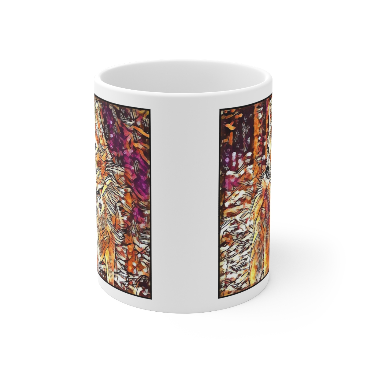 Custom Norwegian Buhund Dog Mug - Coloromo Art Style Hipster | Coloromo