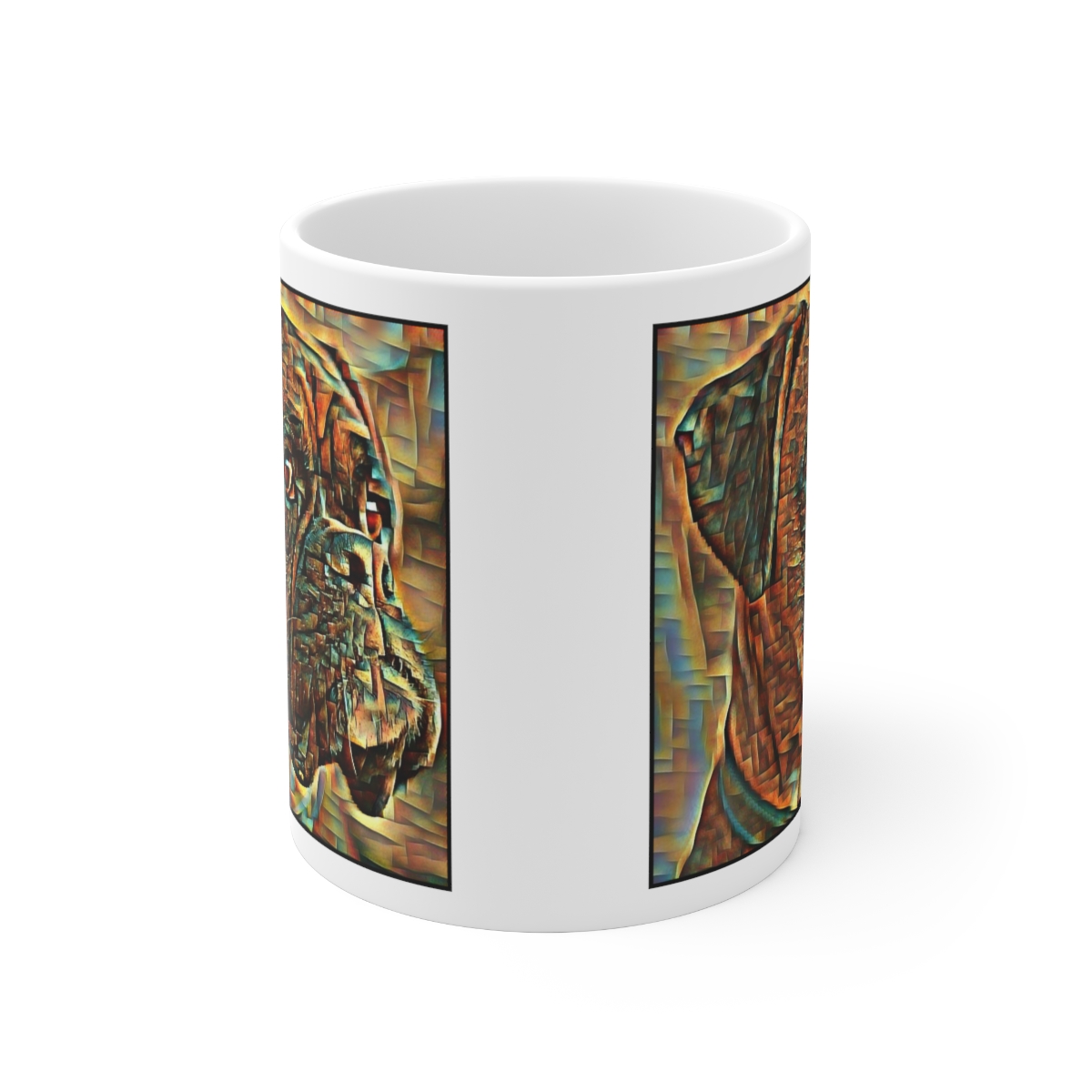 Custom Boxer Dog Mug - Coloromo Art Style Cool Cubist | Coloromo