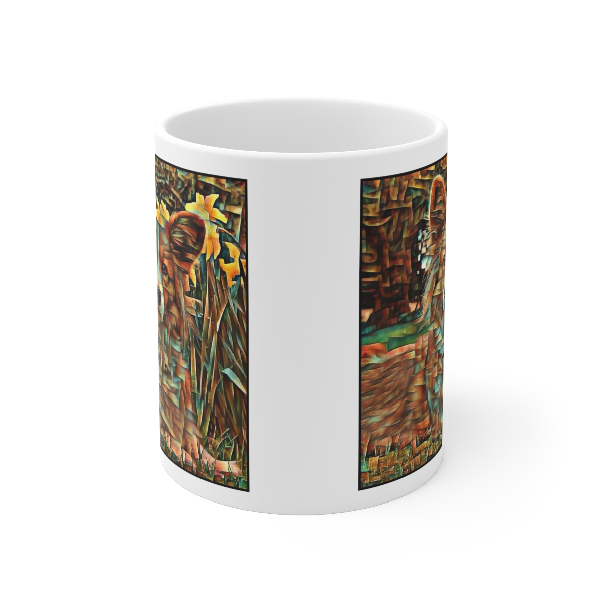 Custom Cardigan Welsh Corgi Dog Mug - Coloromo Art Style Cool Cubist ...