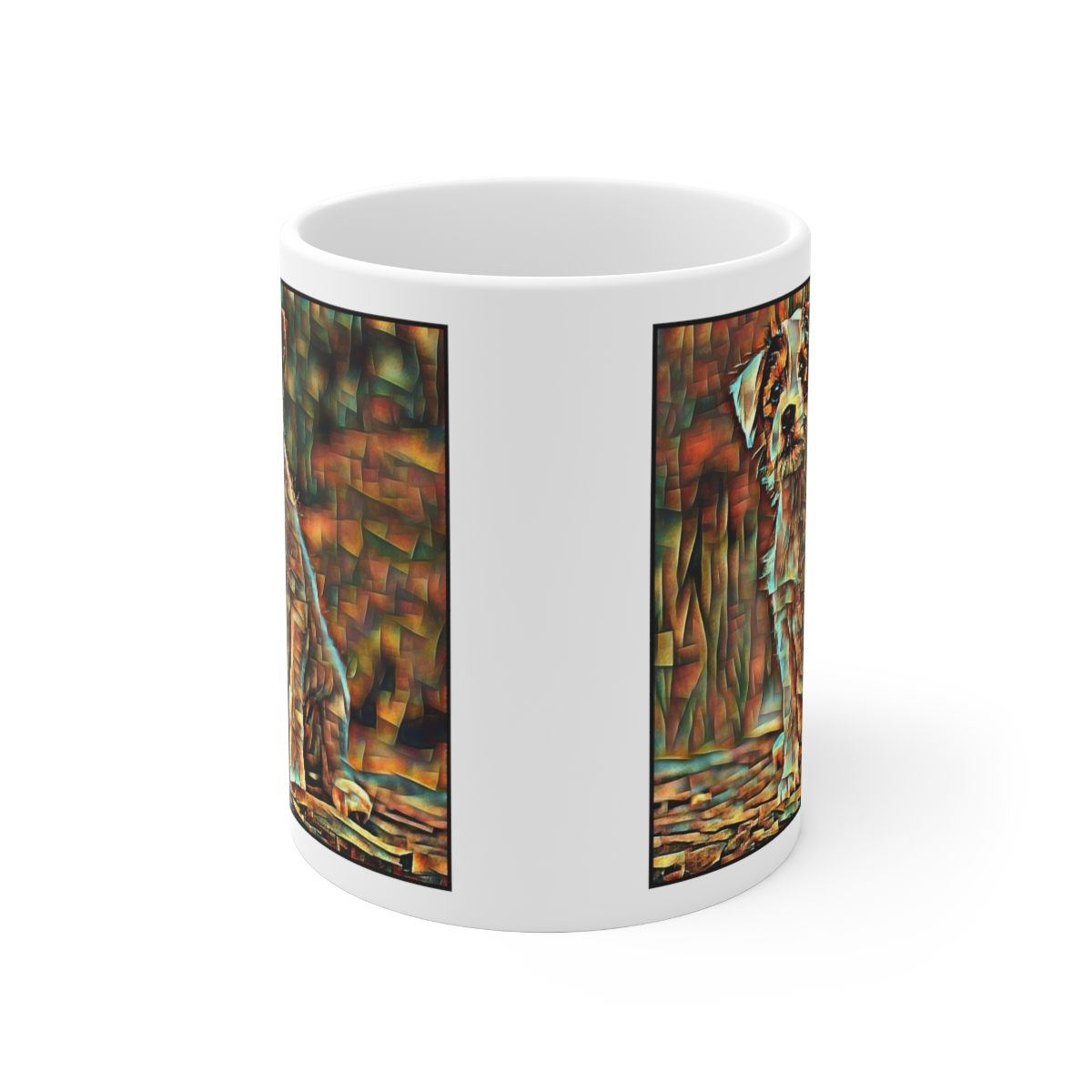 Custom Parson Russell Terrier Dog Mug - Coloromo Art Style Cool Cubist ...