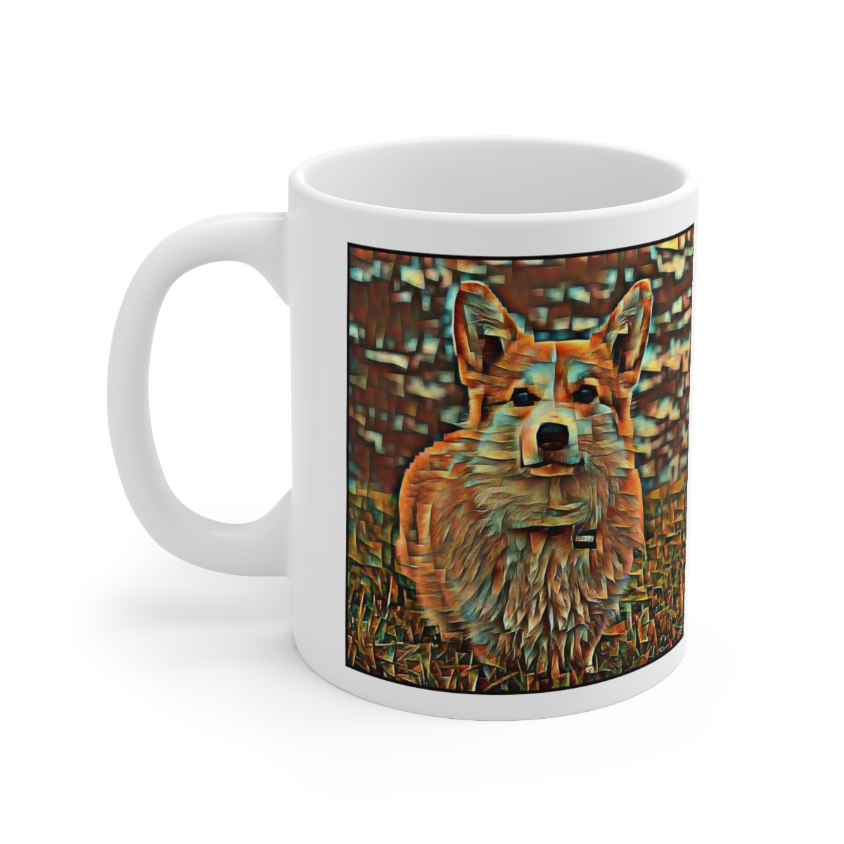 Custom Pembroke Welsh Corgi Dog Mug - Coloromo Art Style Cool Cubist ...