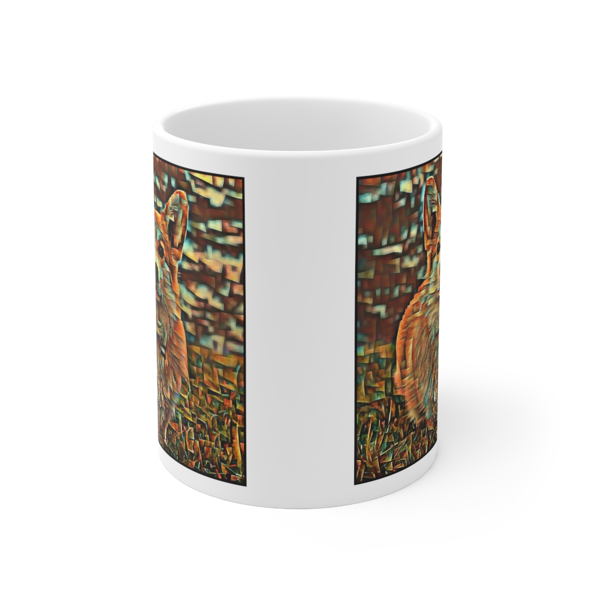 Custom Pembroke Welsh Corgi Dog Mug - Coloromo Art Style Cool Cubist ...