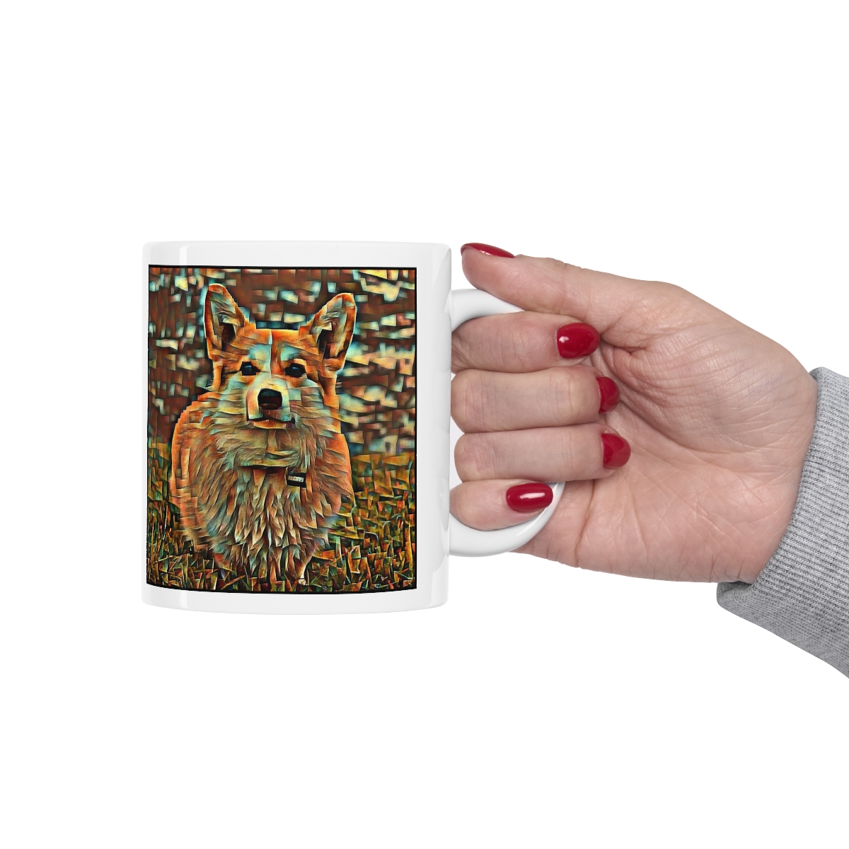 Custom Pembroke Welsh Corgi Dog Mug - Coloromo Art Style Cool Cubist ...