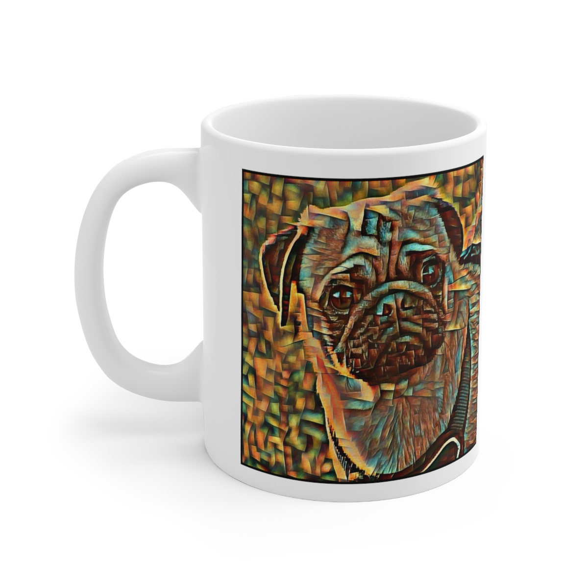 Custom Pug Dog Mug - Coloromo Art Style Cool Cubist | Coloromo