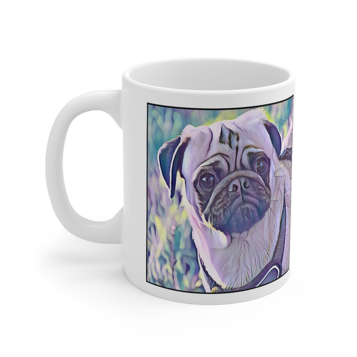 Custom Pug Dog Mug - Coloromo Art Style Lavender Ice | Coloromo