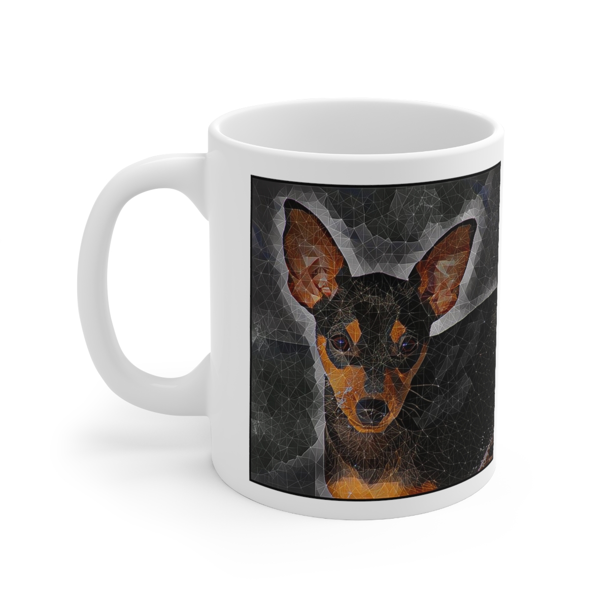Custom Miniature Pinscher Dog Mug - Coloromo Art Style Rock Candy ...