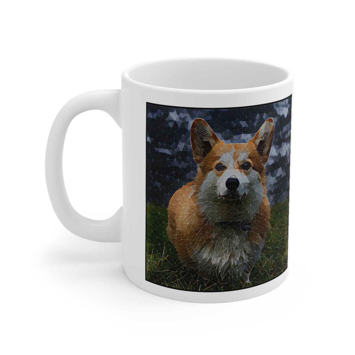 Custom Pembroke Welsh Corgi Dog Mug - Coloromo Art Style Rock Candy ...