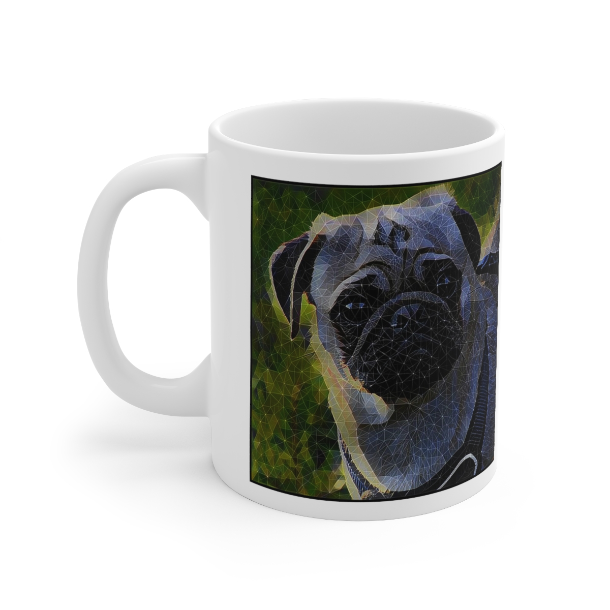Custom Pug Dog Mug - Coloromo Art Style Rock Candy | Coloromo