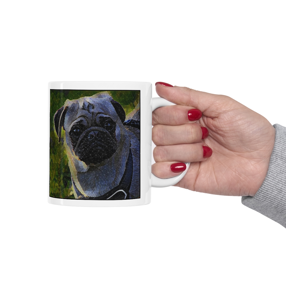 Custom Pug Dog Mug - Coloromo Art Style Rock Candy | Coloromo