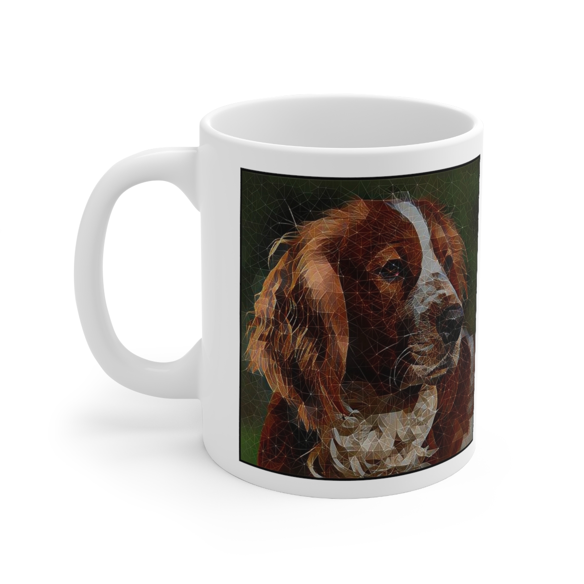 Custom Welsh Springer Spaniel Dog Mug - Coloromo Art Style Rock Candy ...