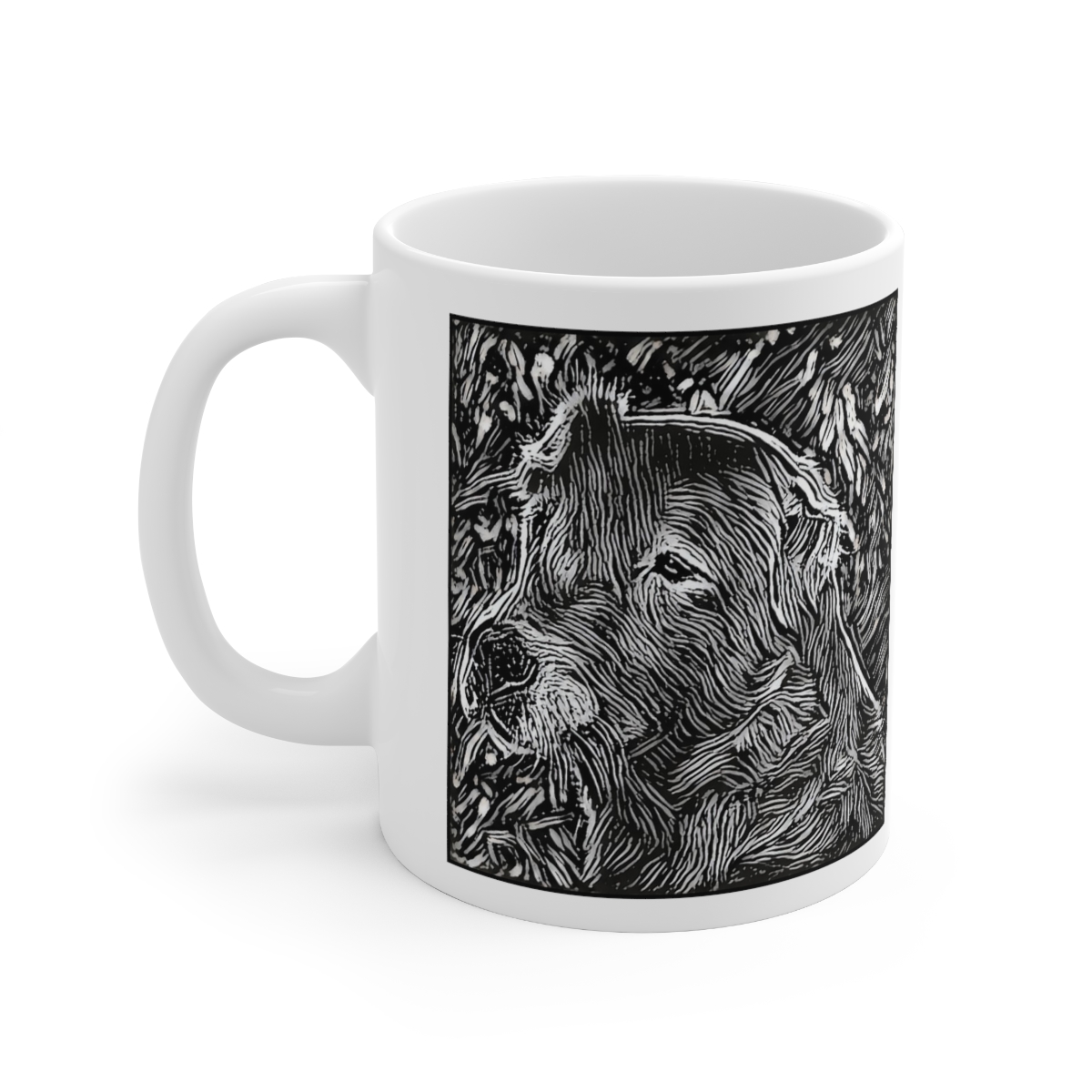 Custom Central Asian Shepherd Dog Dog Mug - Coloromo Art Style Licorice ...