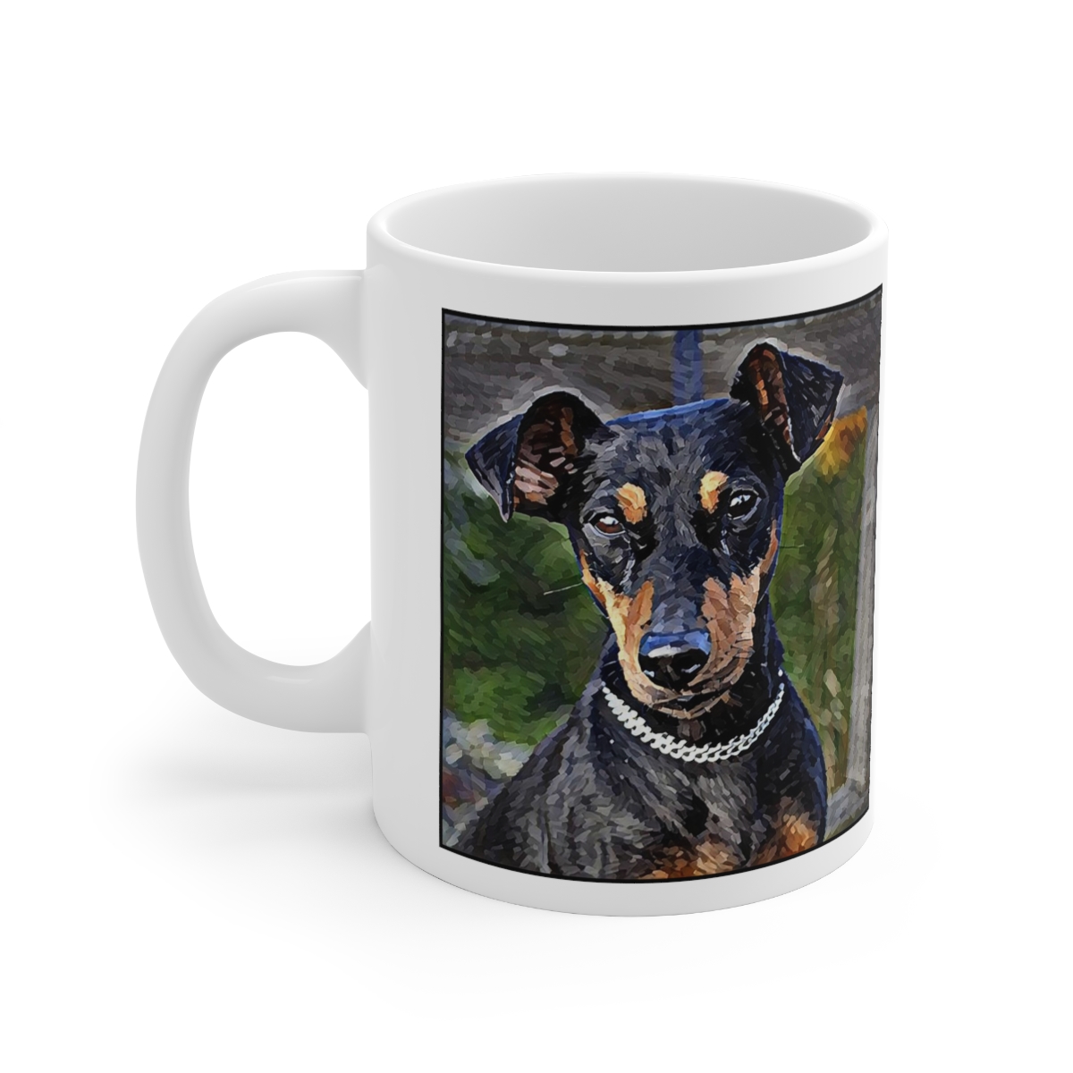 Custom German Pinscher Dog Mug - Coloromo Art Style Lord Lil Bit | Coloromo